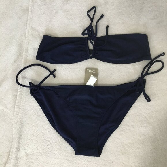Tex | Swim | Dark Blue Bikini L New With Tag | Poshmark